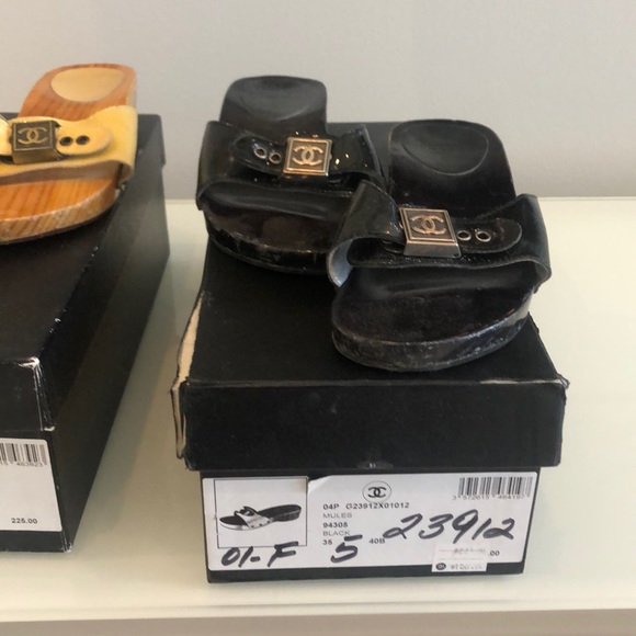 CHANEL | Shoes | Chanel Mules Size 5 Black Or Beige | Poshmark